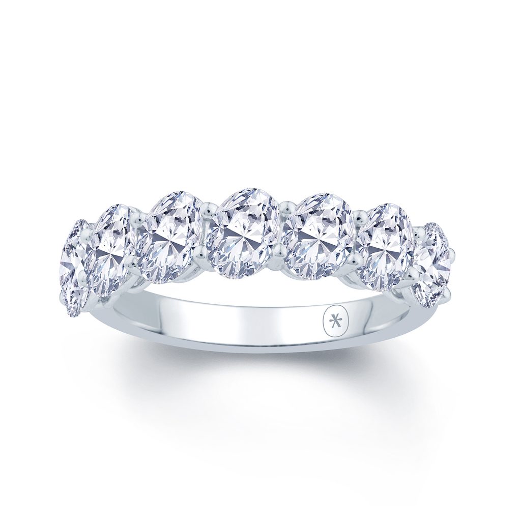Platinum Lab Diamond 7 Oval Band Fallers 1879 Collection Eternal Fallers.ie Fallers Jewellers Galway